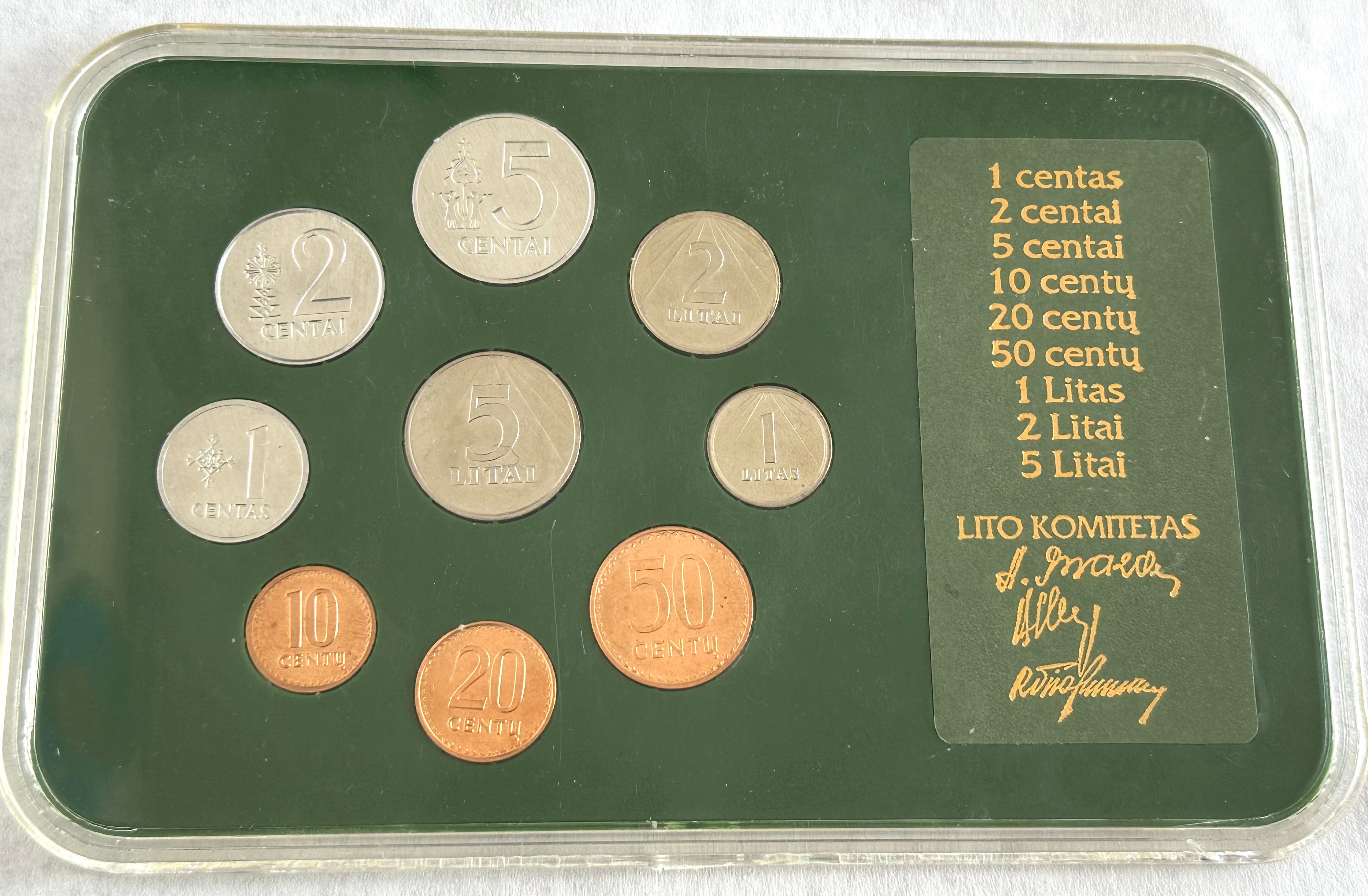 1991 Coin set of the Republic of Lithuania – Balzekas Museum Gift Shop